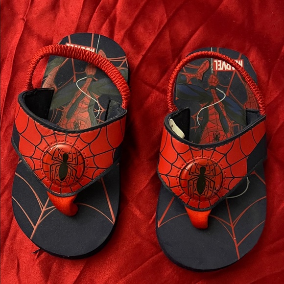 Marvel | Shoes | Marvel Spiderman Kids Flip Flops Red And Black | Poshmark